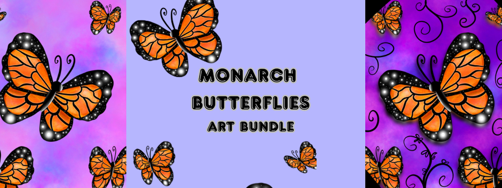 Monarch Butterflies - Digital Art Bundle by Kelli OShea