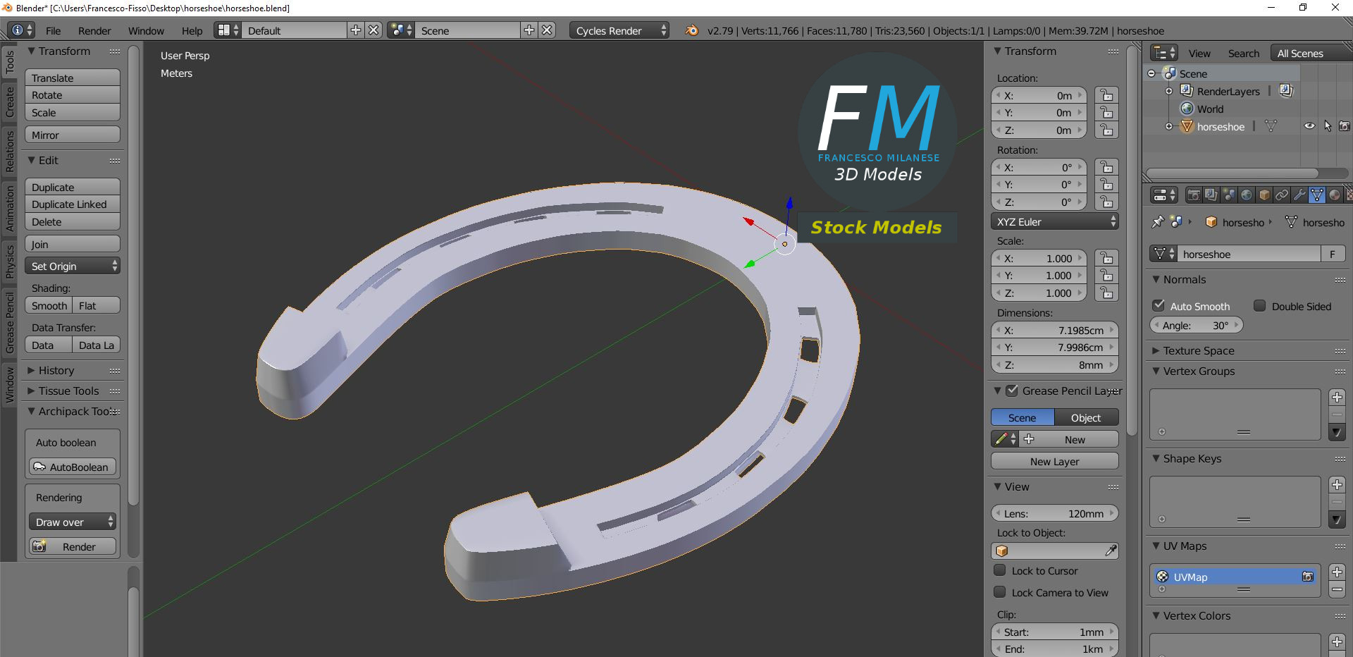 3D MODEL - Horseshoe