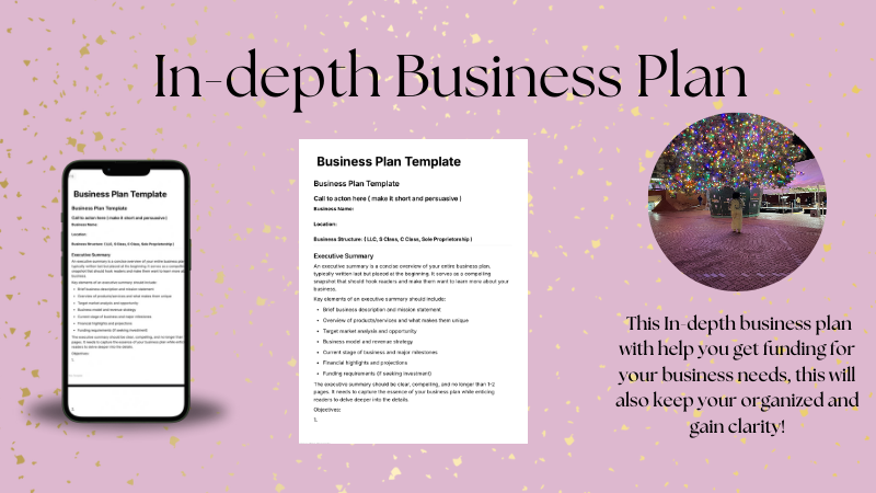 In Depth Business Plan