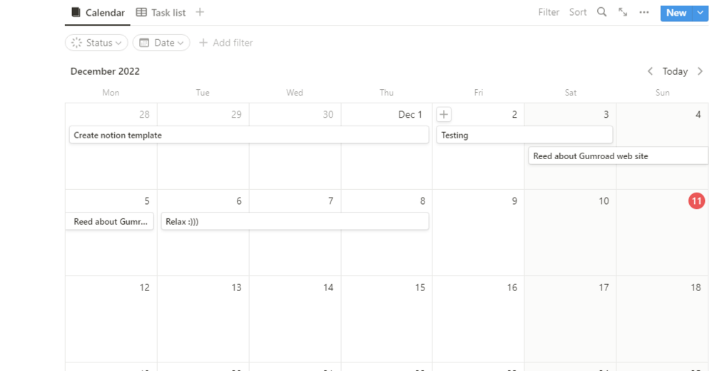 Your own Notion calendar