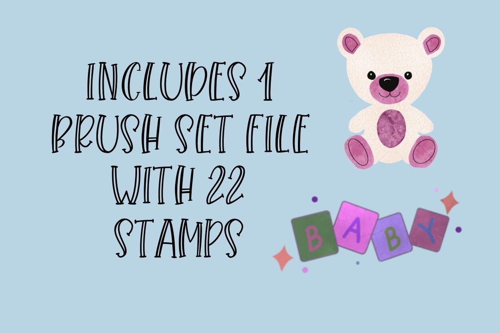 21 Baby Stamps for Procreate