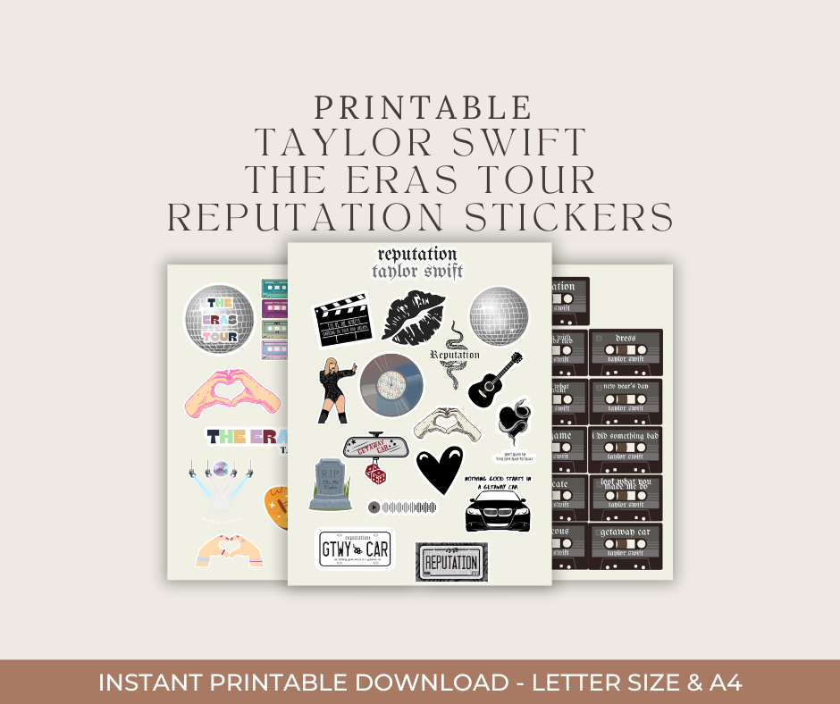 Taylor Swift The Eras Tour - Reputation Stickers
