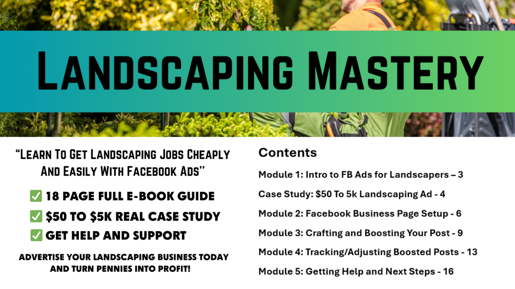 Landscaping Facebook Ads Mastery