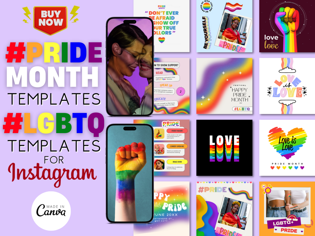 LGBTQ TEMPLATES | PRIDE TEMPLATES | CANVA TEMPLATES | SOCIAL MEDIA ...