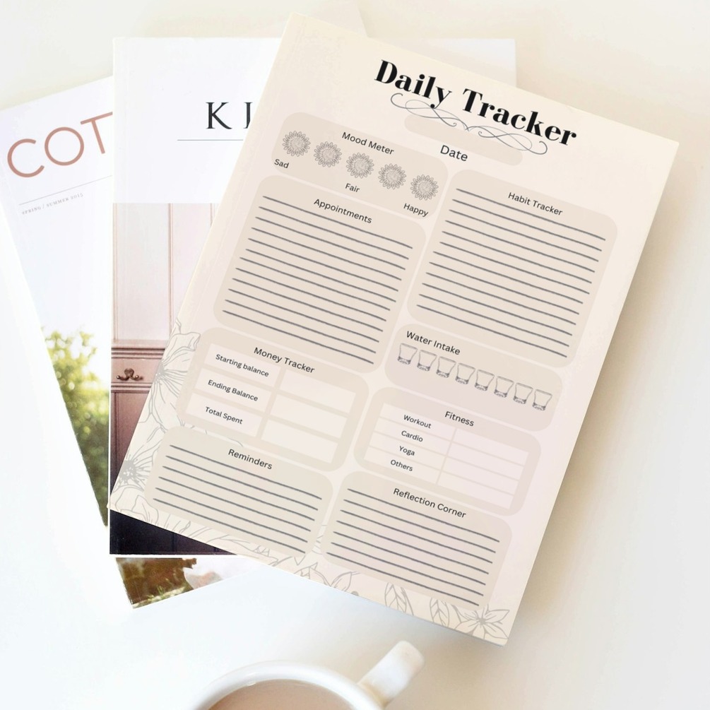 Minimal Daily Tracker Canva Template