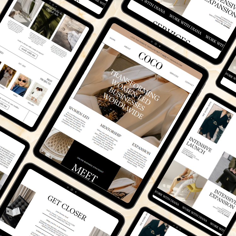 Coco Canva Website Template by Hiba Haus