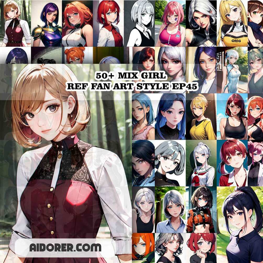 50+ MIX GIRL REF FAN ART STYLE EP45