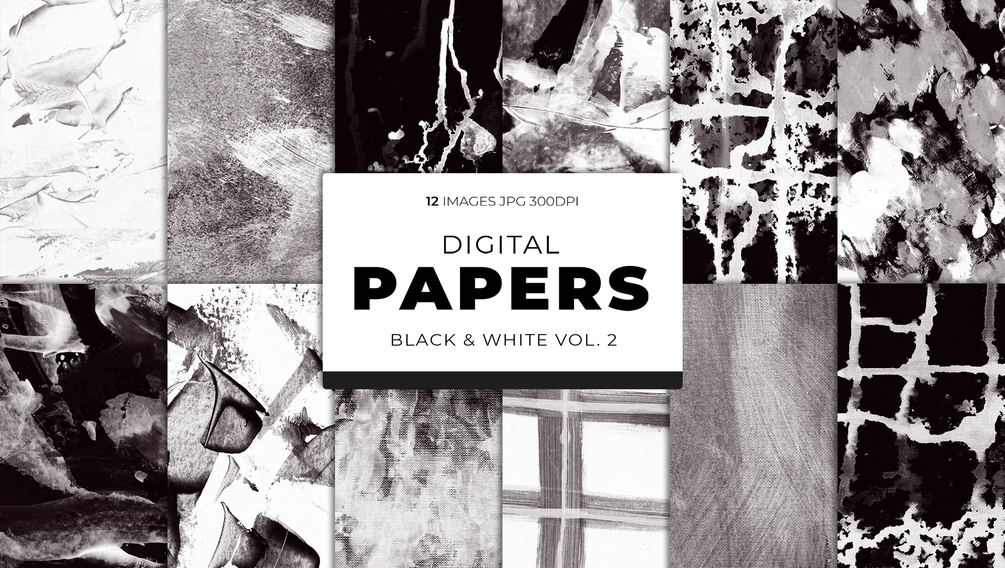 Digital papers Black and White vol. 2