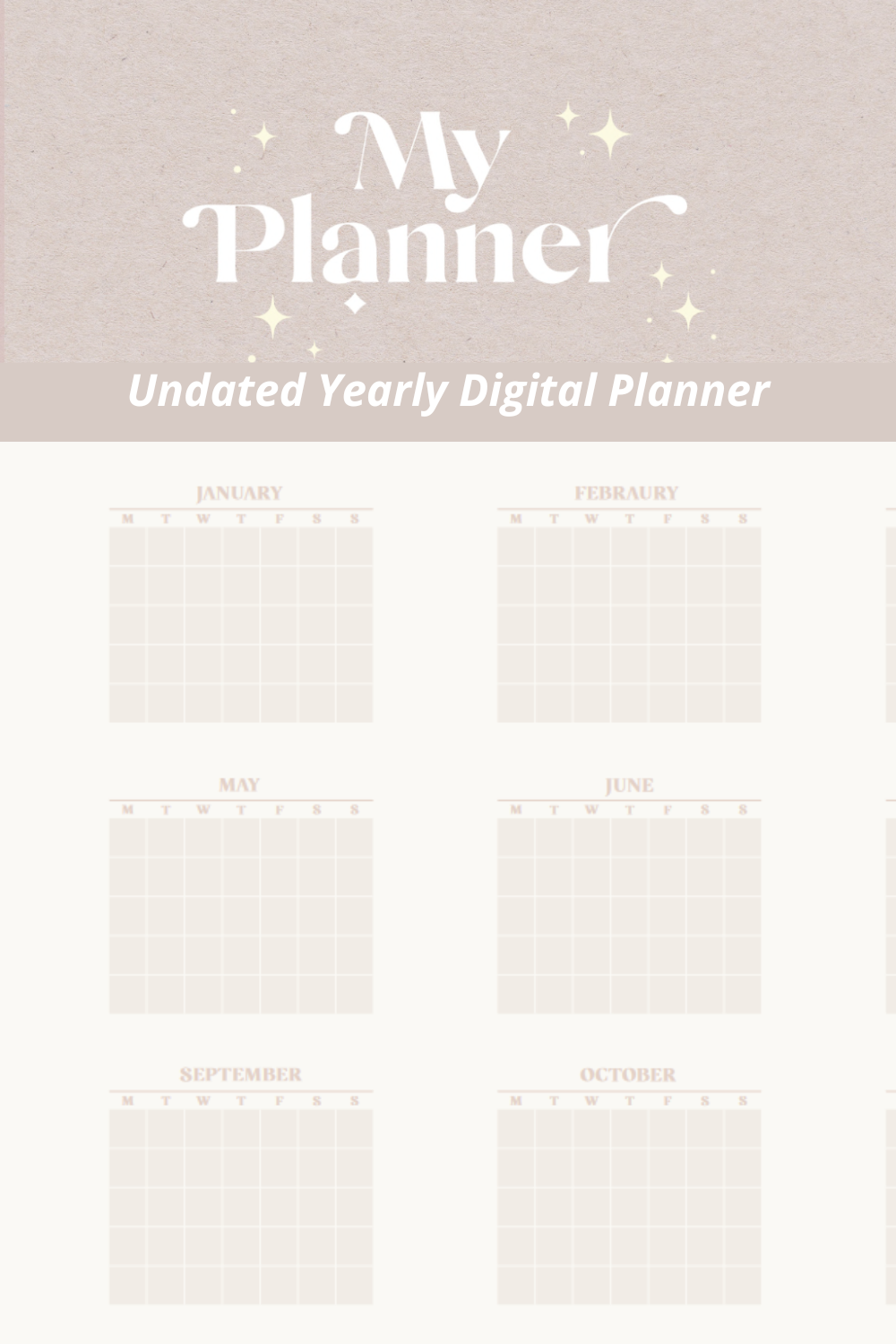 Undated Yearly Digital Planner