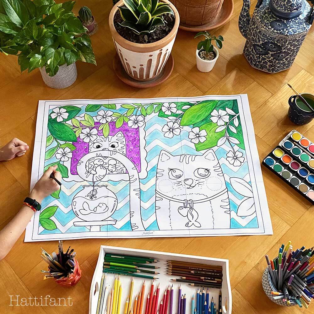 Cute Cats Coloring Adventure