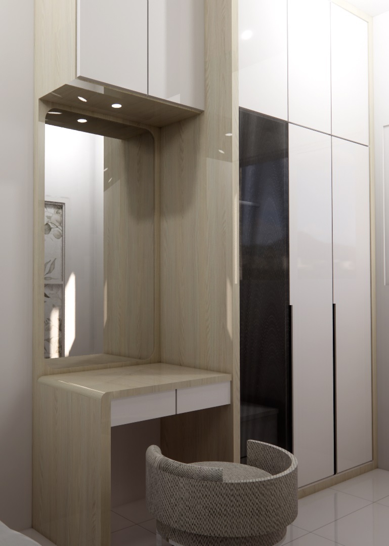 3d model - Wardrobe Combined with Dressing Table