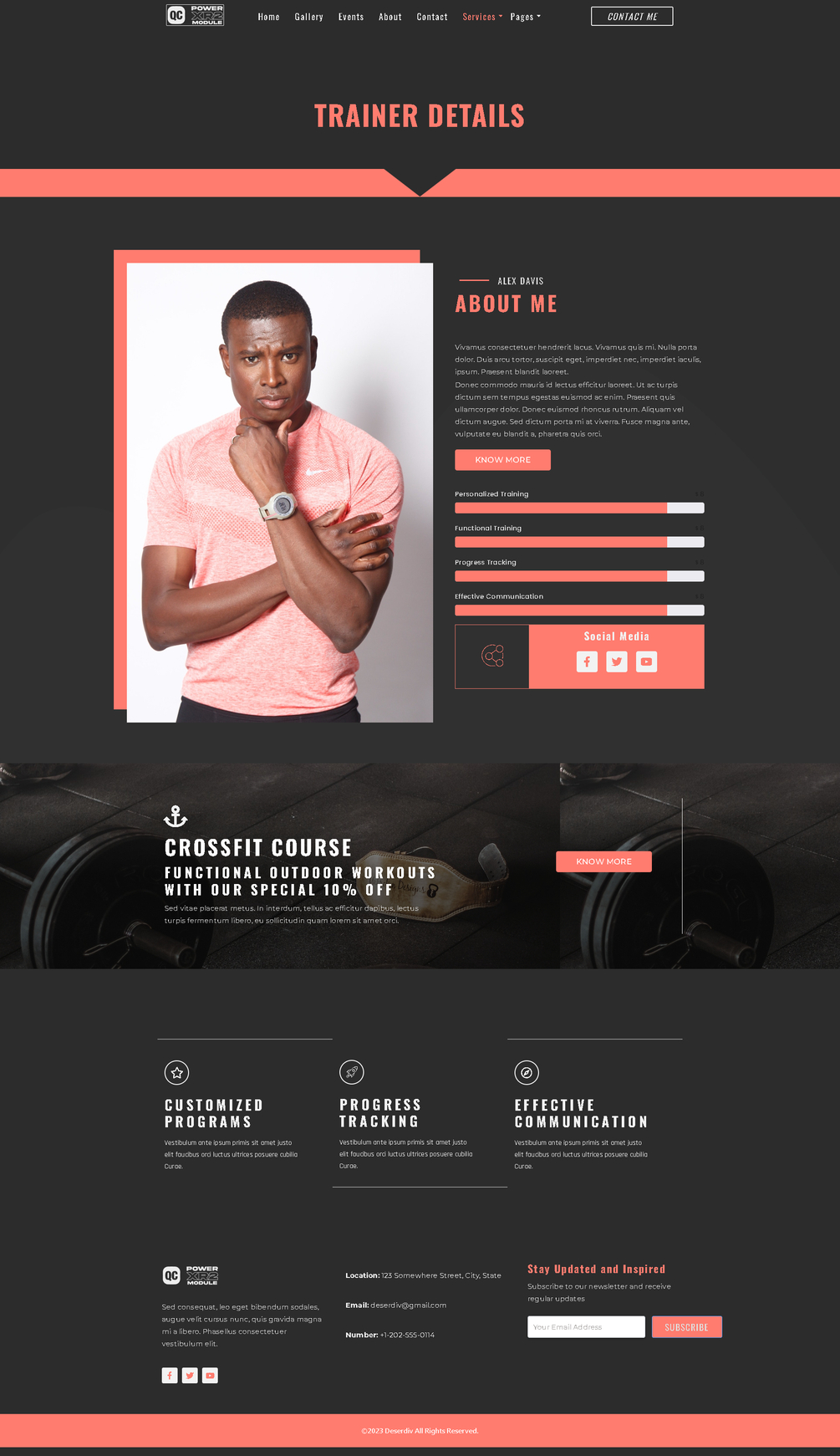 Personal Trainer Fitness Website Template Kit | Elementor ...