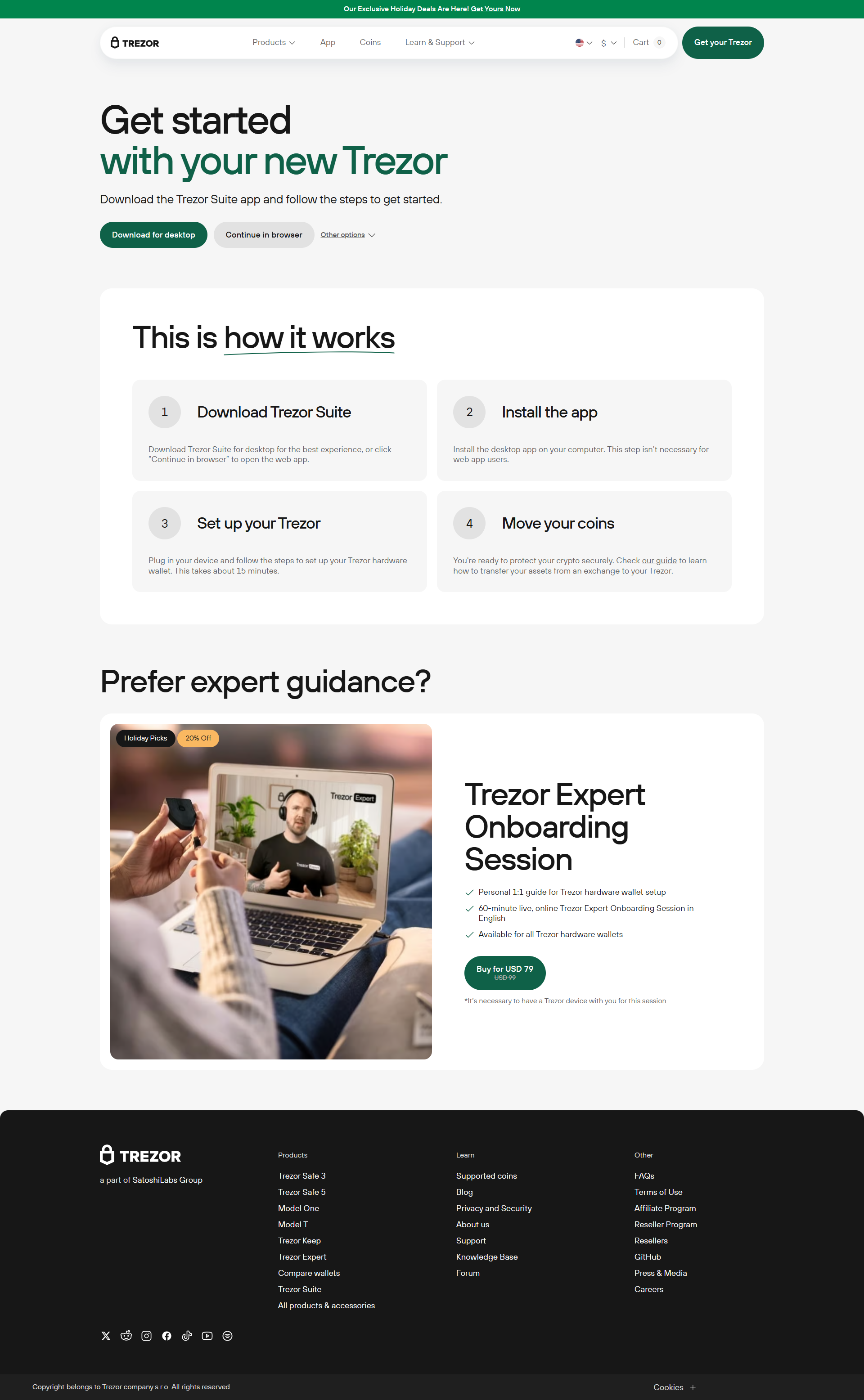 Trezor.io/Start® | Starting Up Your Device | Trezor®