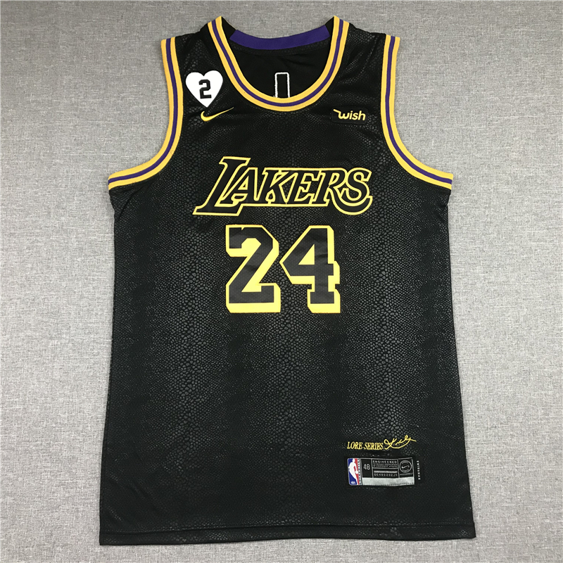 Kobe Bryant Los Angeles Lakers (Name Under Number) Black Jersey