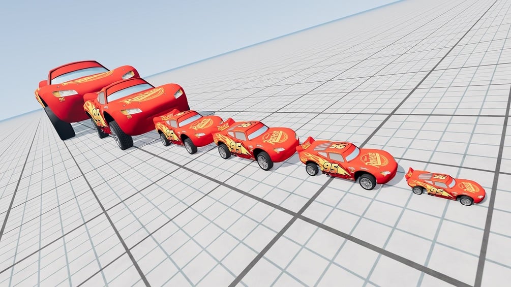 Resizable McQueen Cars for beamng