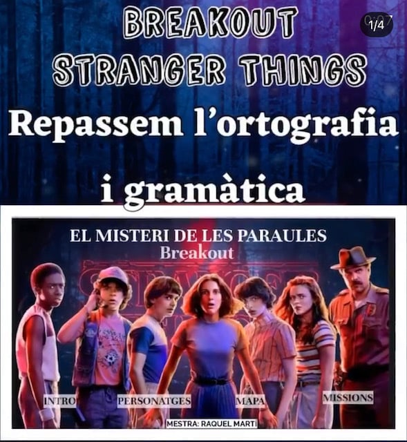 BREAKOUT DE STRANGER THINGS "EL MISTERI DE LES PARAULES" REUTILIZABLE