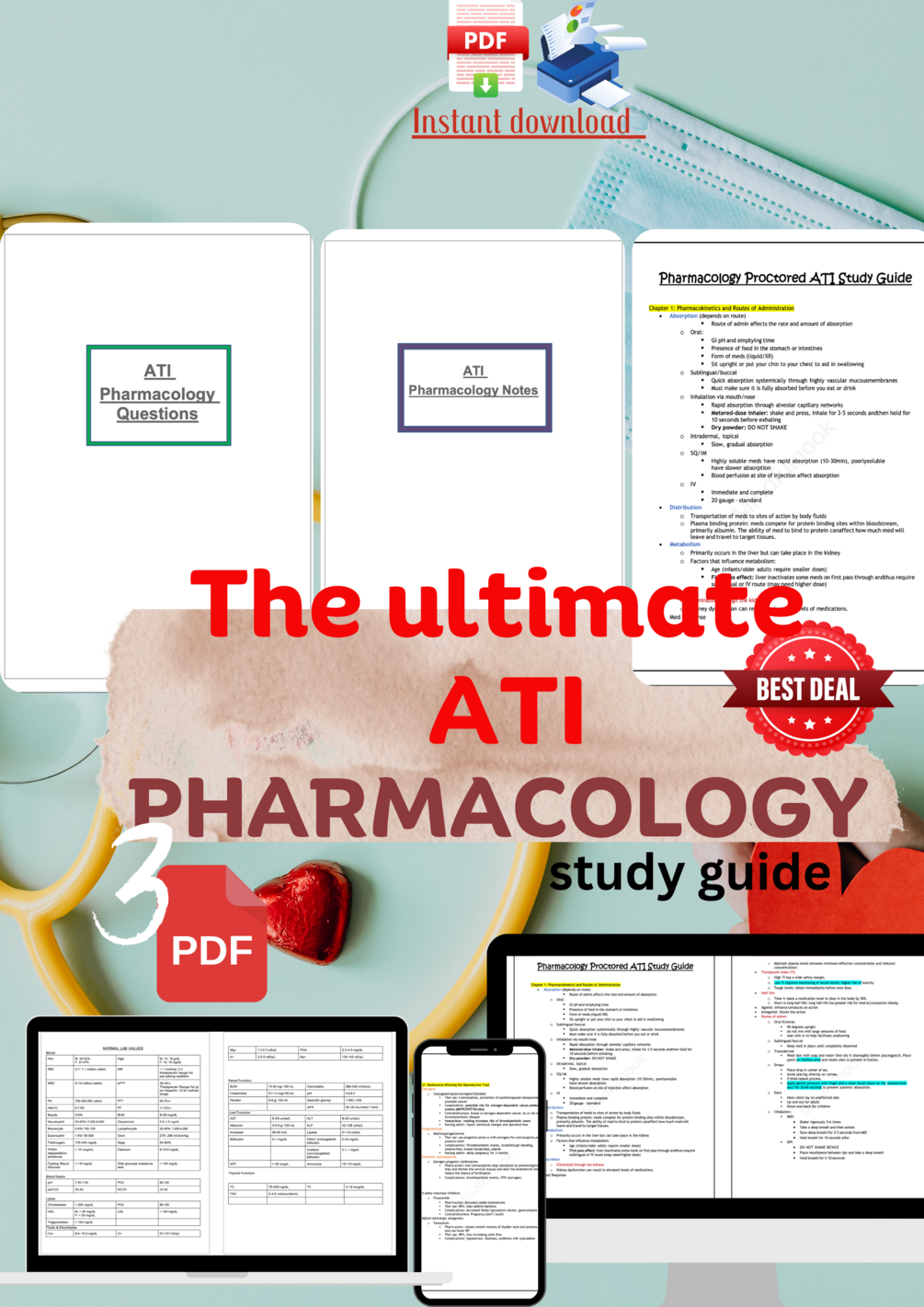 the complete PHARMACOLOGY proctored ATI Study Guide, Ati pharmacology ...