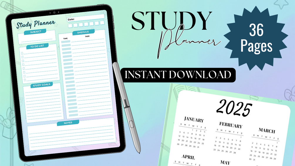 Ultimate Study Planner (Printable PDF) – Stay Organized, Focused & Exam ...