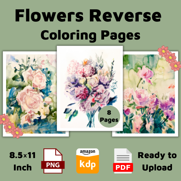 Flowers Reverse Coloring Pages
