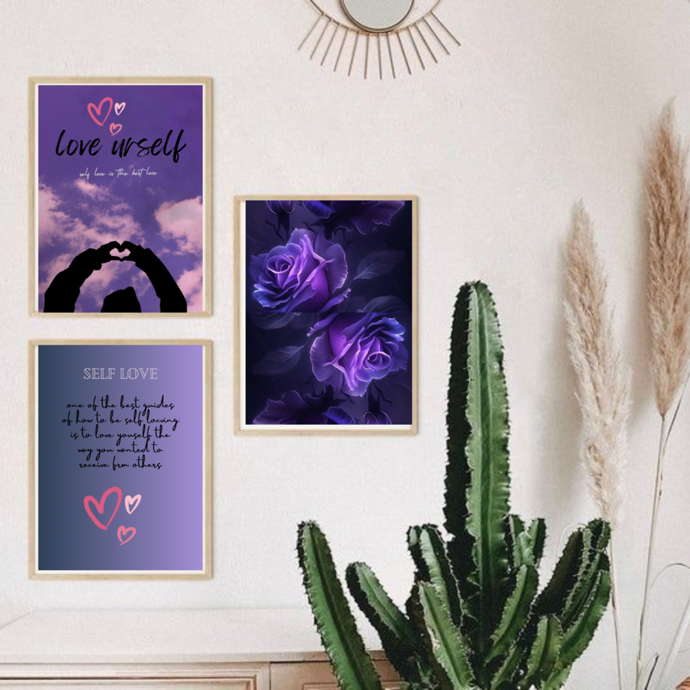 Digital print purple self love