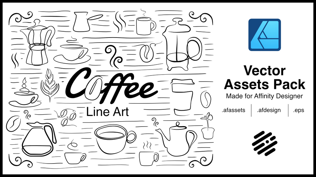 Coffee Line Art Assets Pack