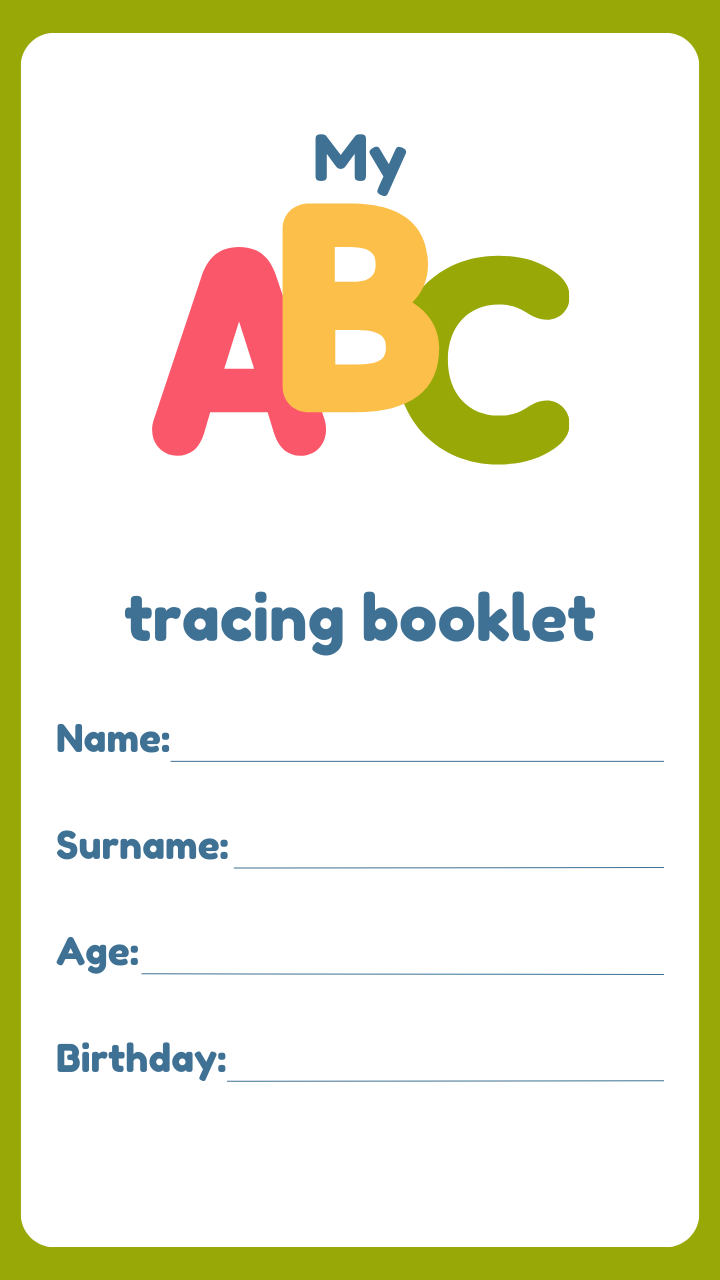 My ABC Tracing Booklet 📚 ️