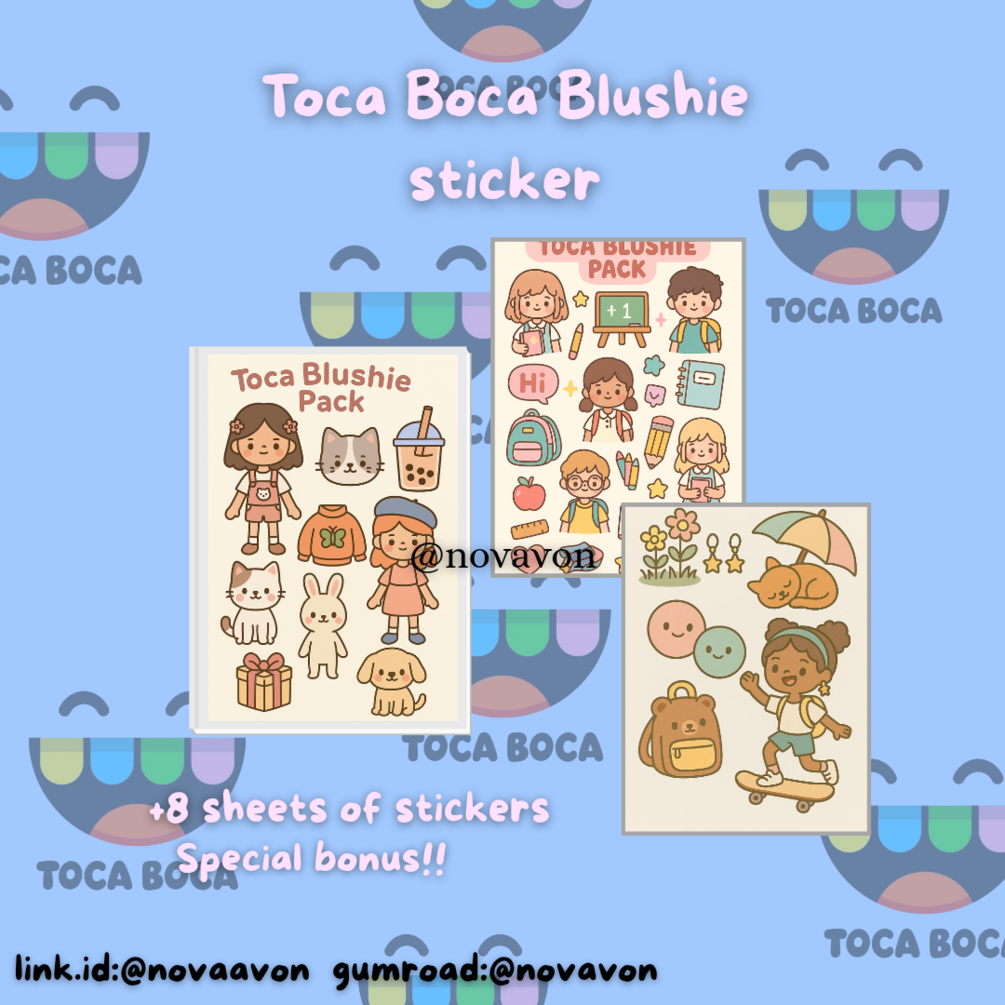 Toca Boca Blushie sticker