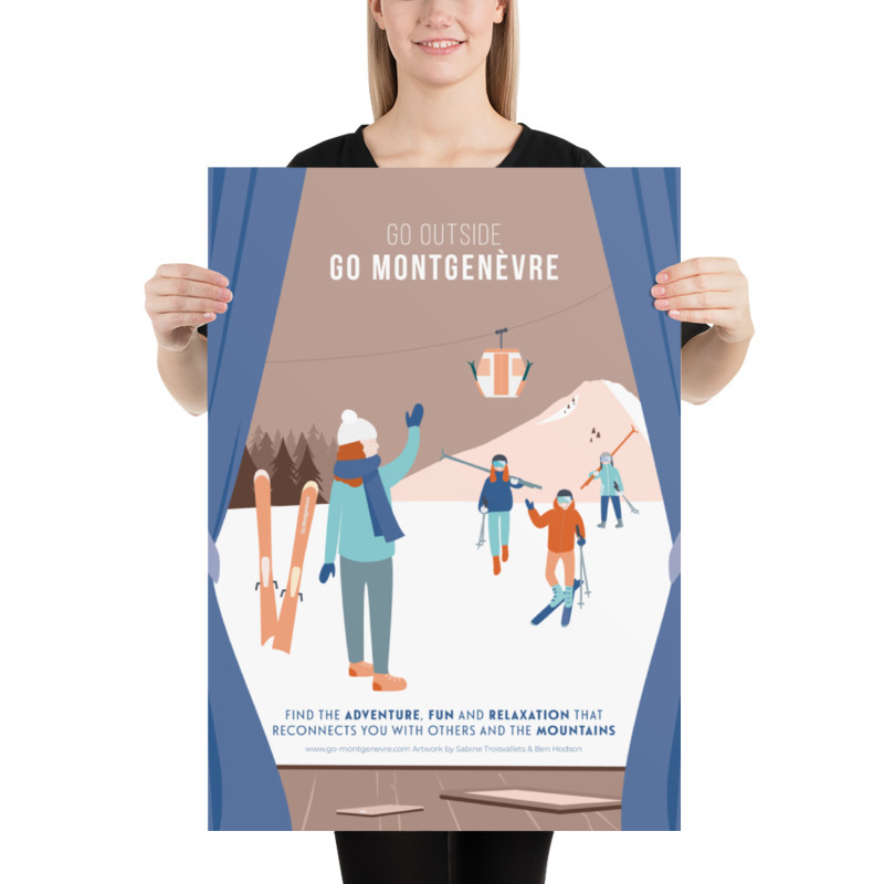 Go Montgenevre - Family Poster 50 x 70cm