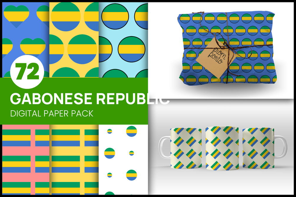Gabonese Republic Seamless Patterns