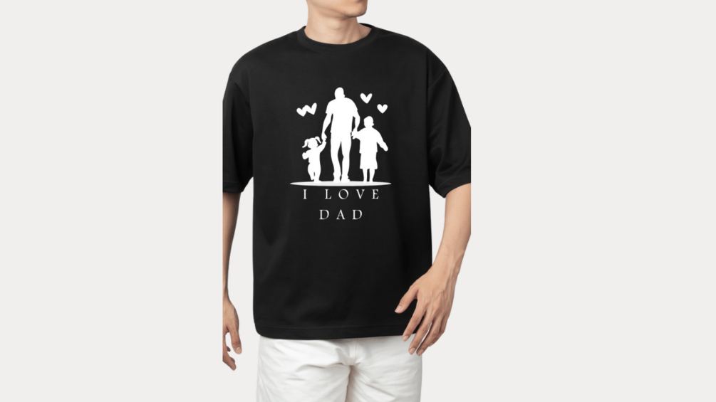 I Love Dad Minimalist T-Shirt | Elegant Father's Day Apparel ...