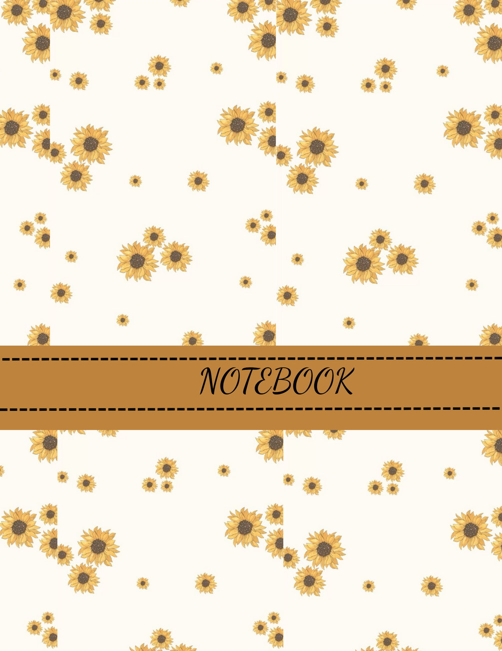 Sunflower Notebook – Printable Lined Journal | PDF Download