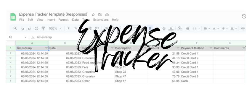 Google Forms Expense Tracker