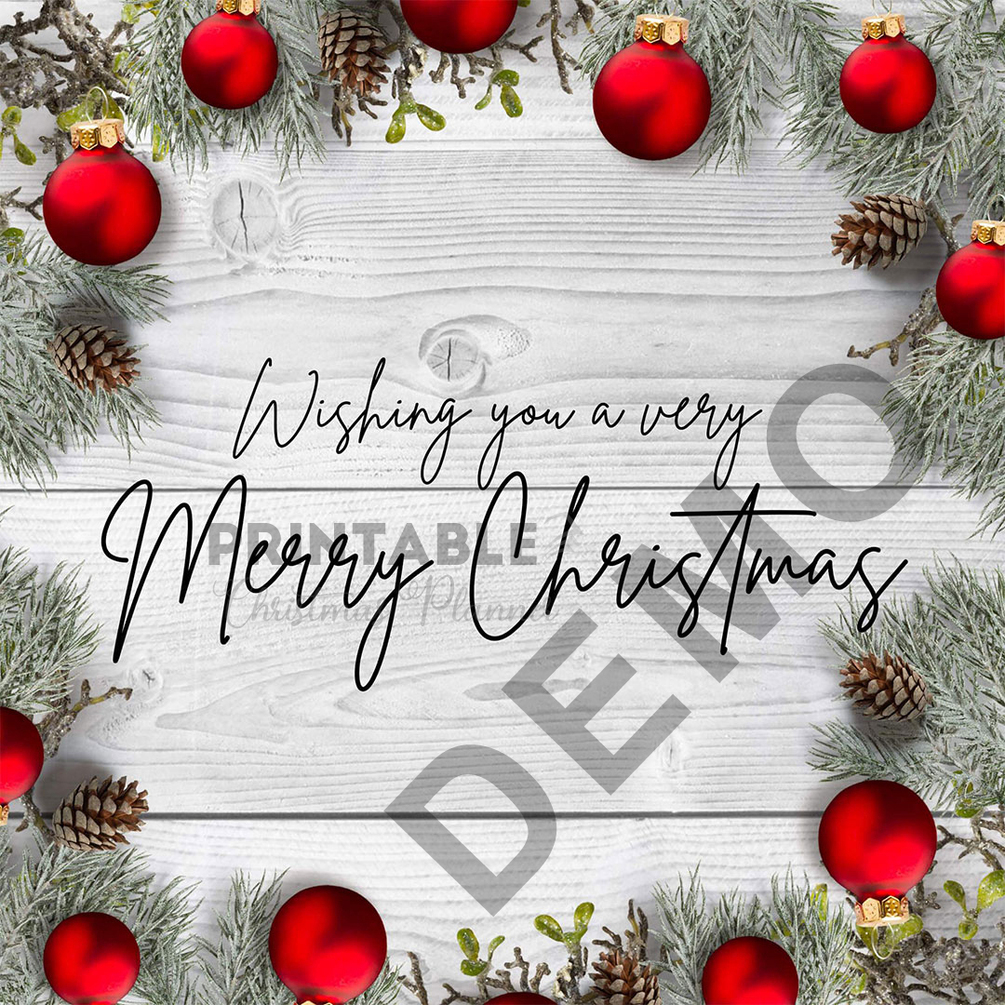 Red Decoration Christmas Card