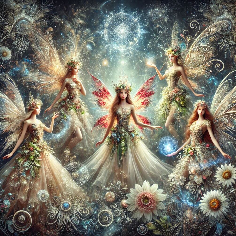 Enchanted Gathering: A Magical Forest Encounter with Fairies 🧚‍♀️🌿