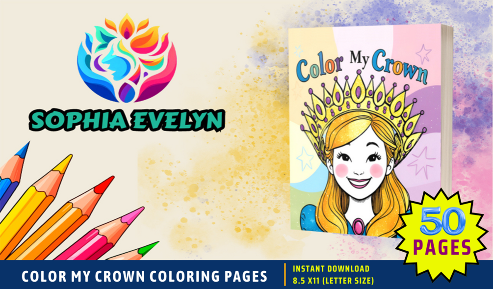 Color My Crown Coloring Pages. Exciting Royal Adventure with 50 Pages ...