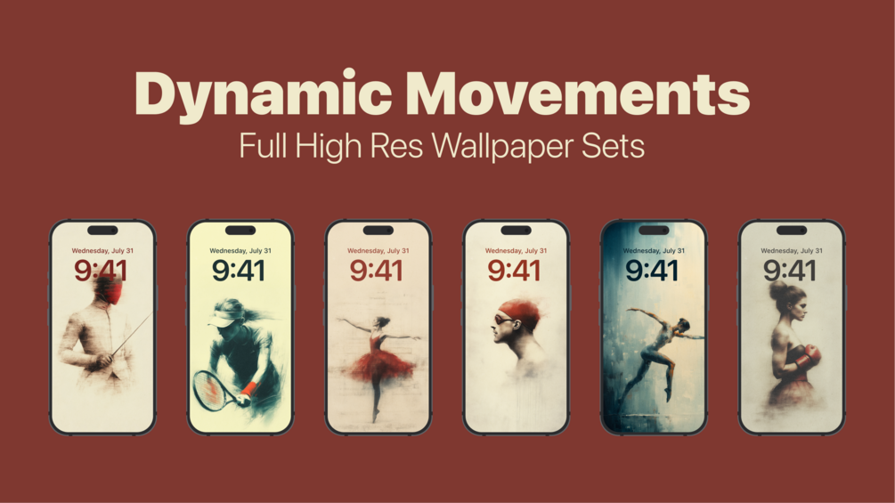 Dynamic Movements — High-Red Wallpaper Packs