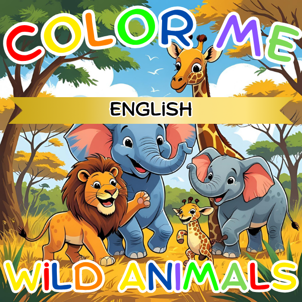 Color Me, Wild Animals (English)