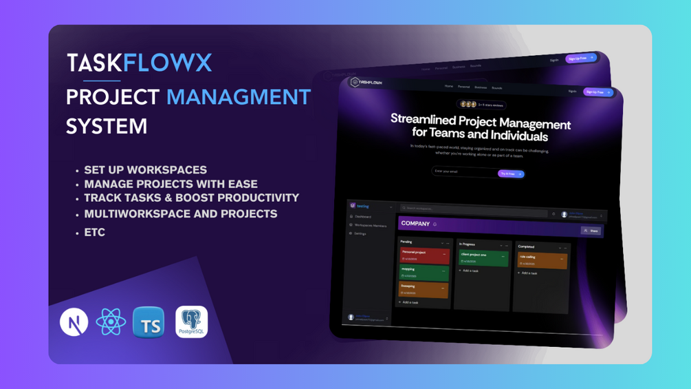 TaskFlowX: Advanced Project Management System for Teams & Individuals