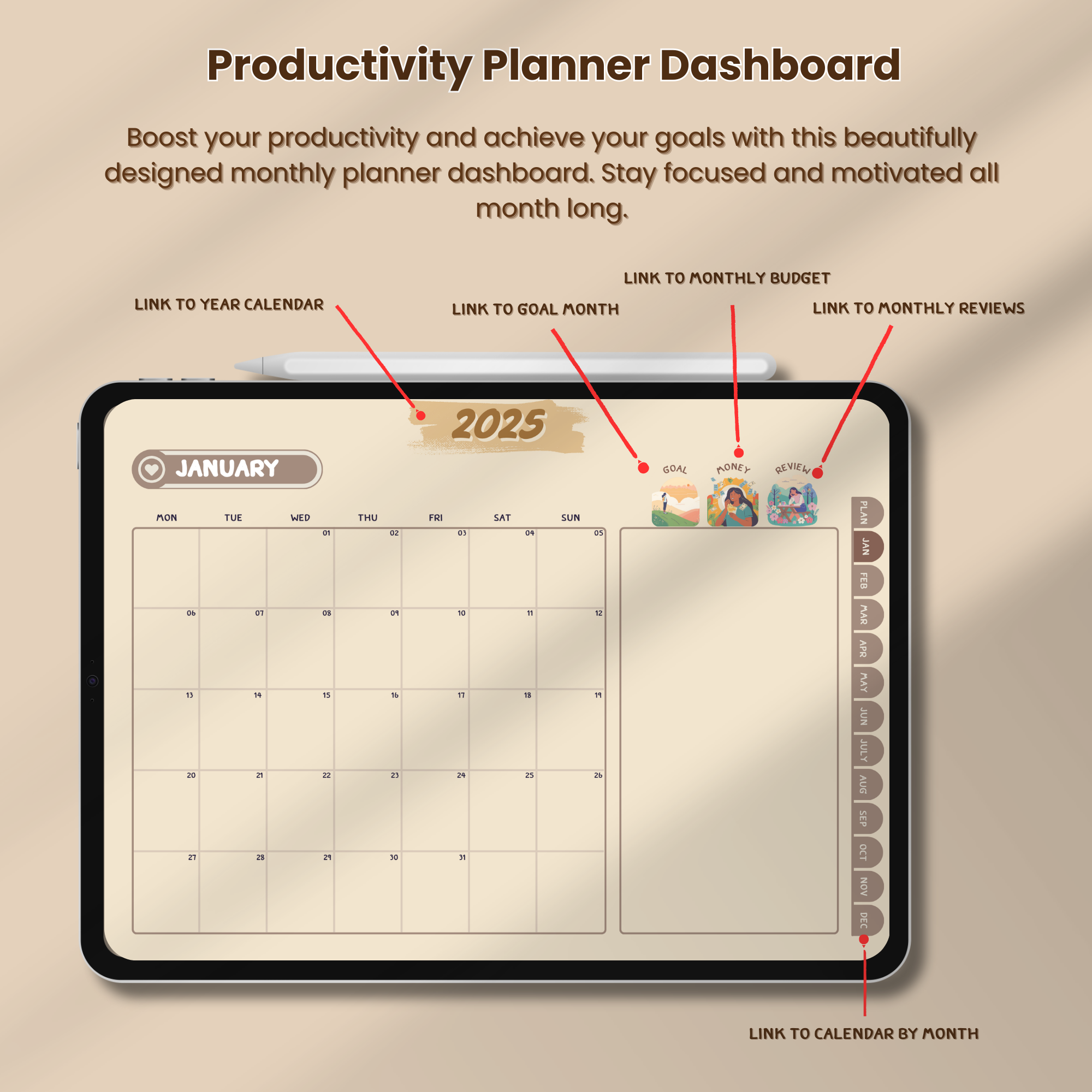 Dated Cozy Planner 2025 for Students | Aesthetic Weekly & Monthly ...