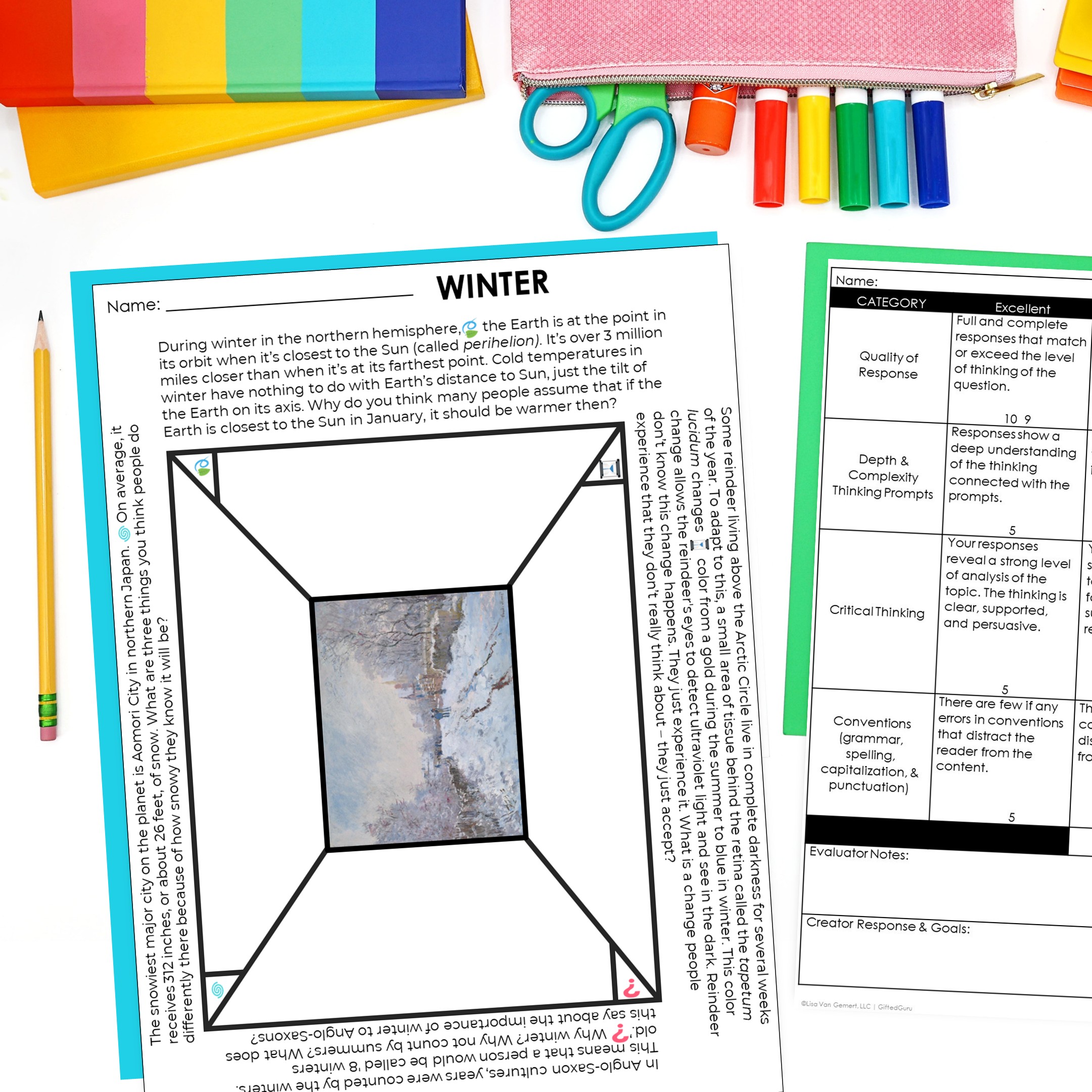 Depth and Complexity Frames for the Whole Year - Recognition Months