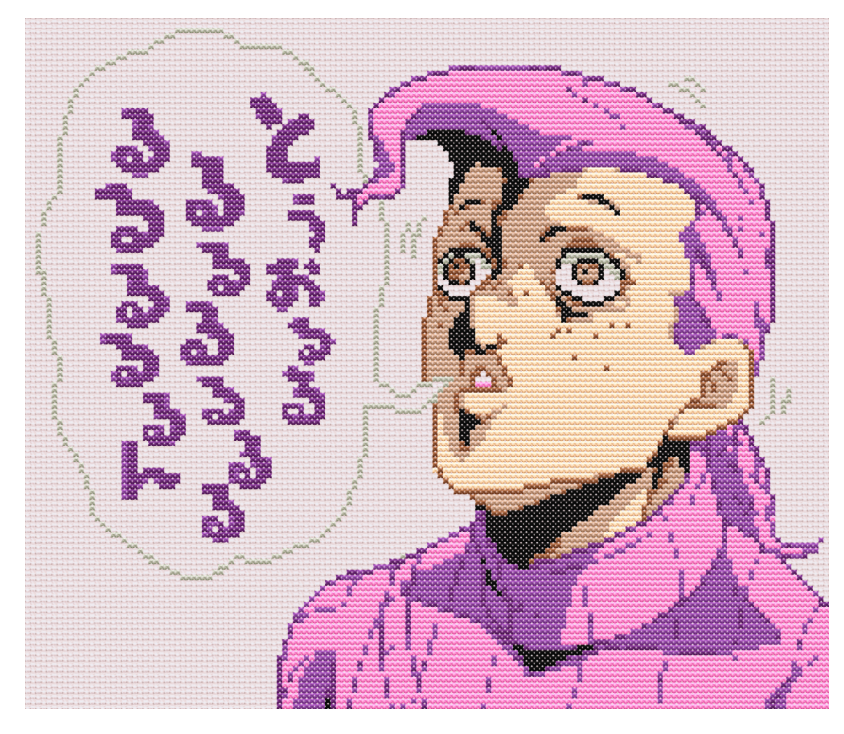 Doppio LINE sticker Cross Stitch PDF pattern