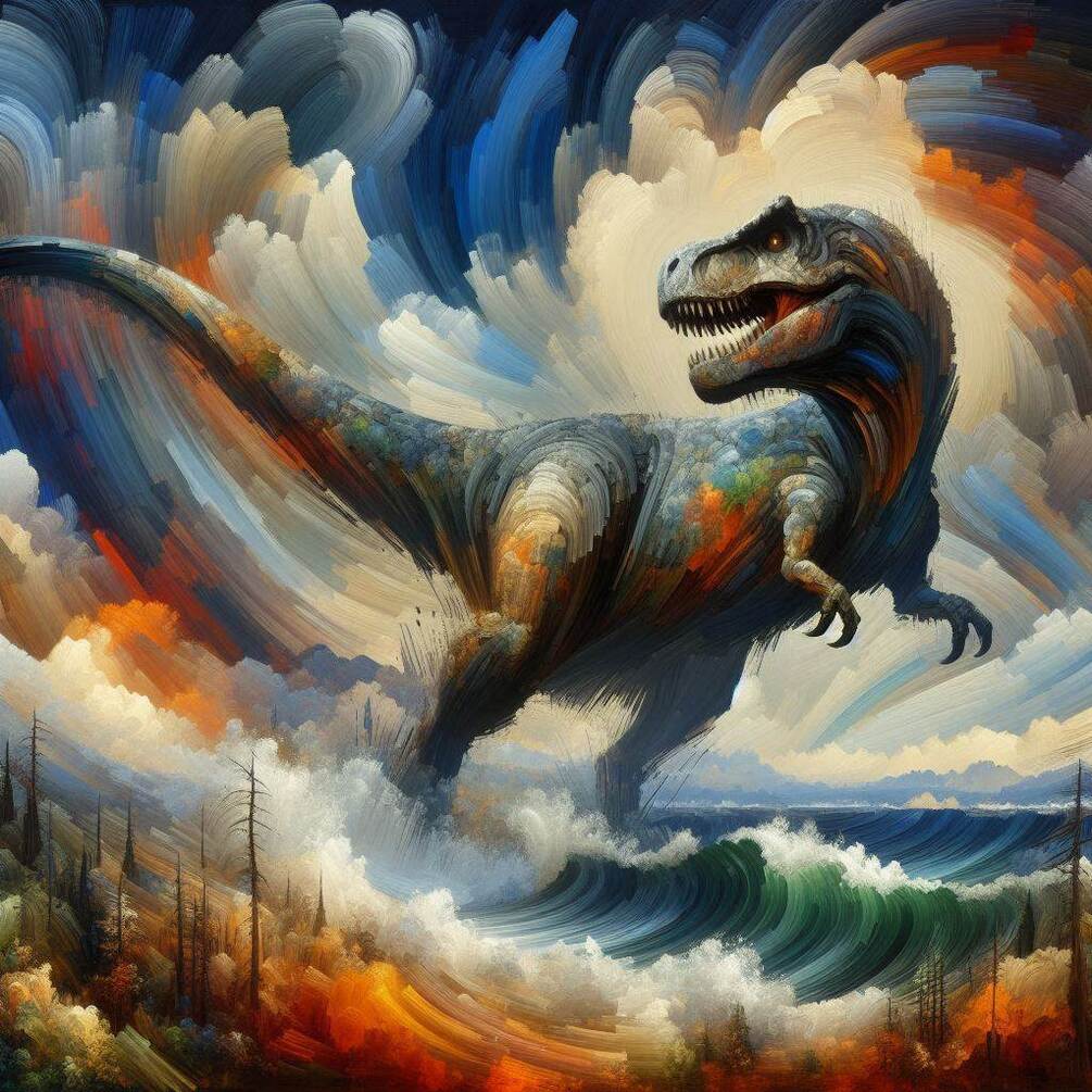 Roar into Creativity with a Giant Dinosaur Painting 🦖🎨 #TraditionalArt ...