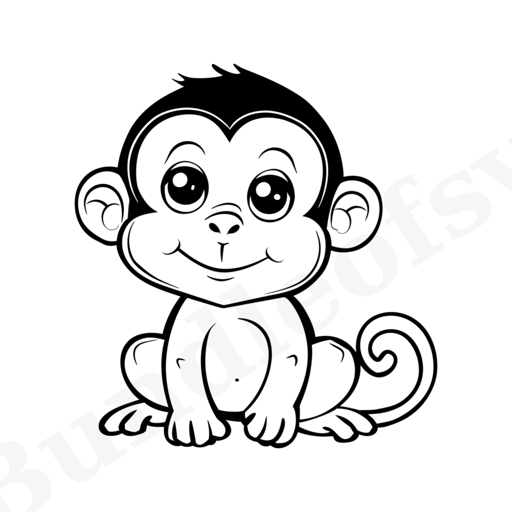 Monkey Svg, Baby Monkey Svg Bundle, Cute Monkey Svg Bundle, Cute Baby ...