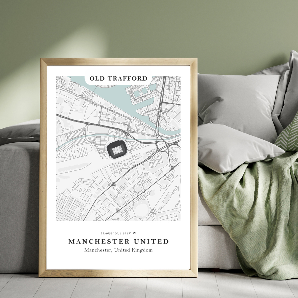 Old Trafford Stadium City Map / Manchester United Map / Manchester City ...