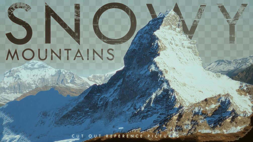 120+ Snowy Mountains Cut out Reference Pictures