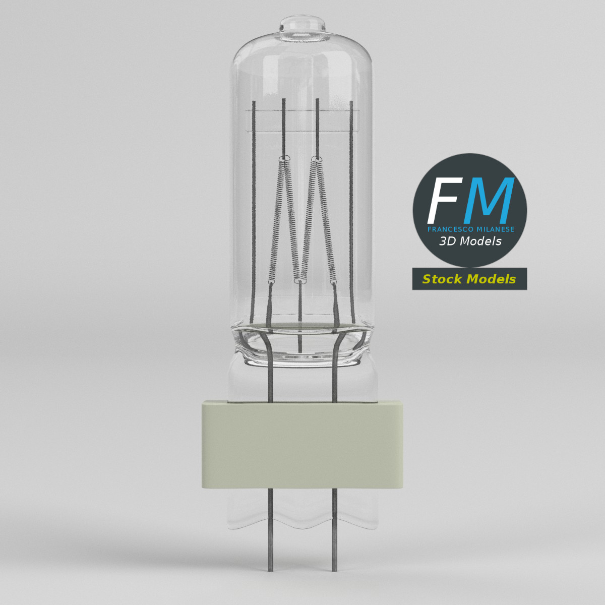 3D MODEL - High power halogen lamp