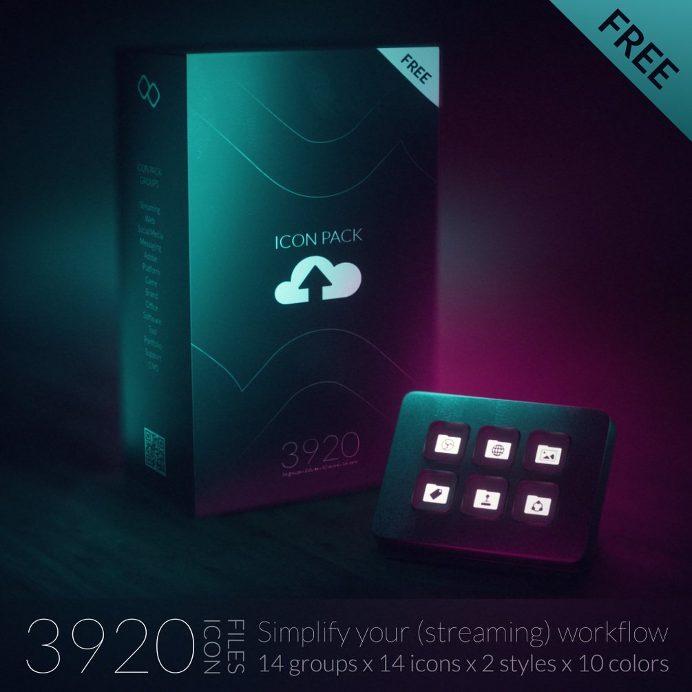 Free flat icon pack for your streamdeck, loupedeck and/or (streaming ...