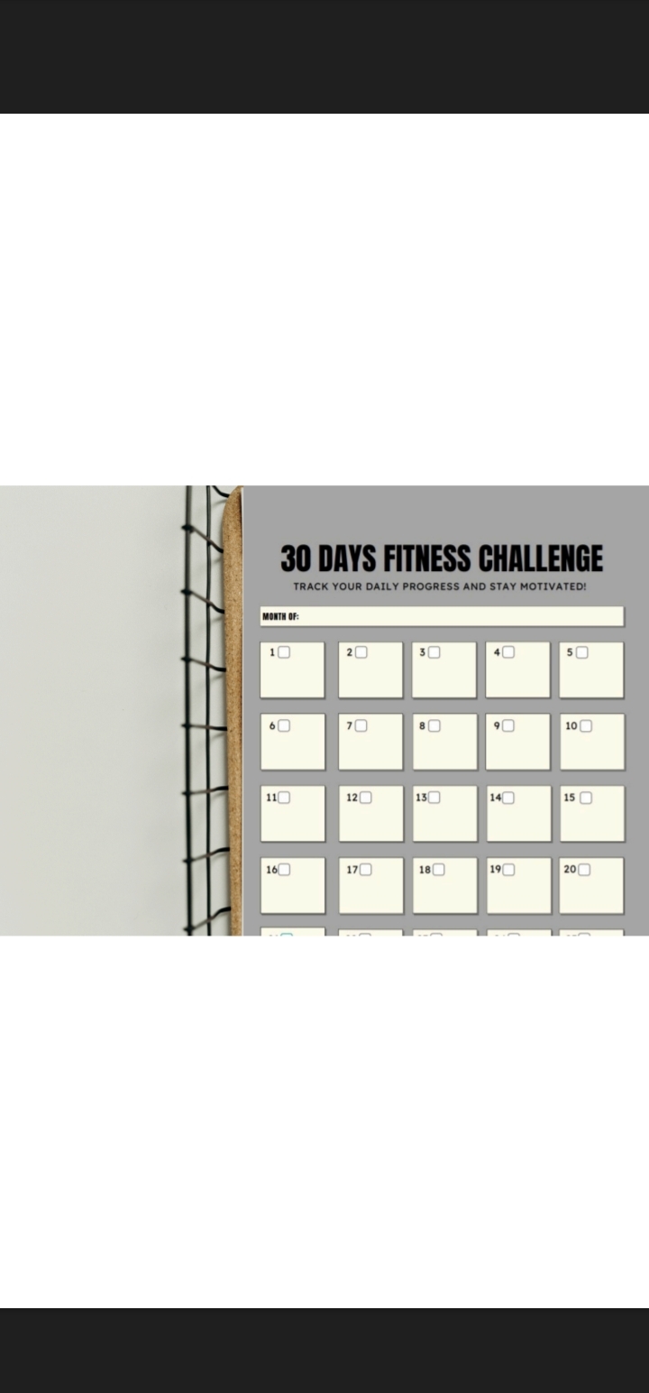 30-Day Fitness Challenge Tracker | Printable PDF
