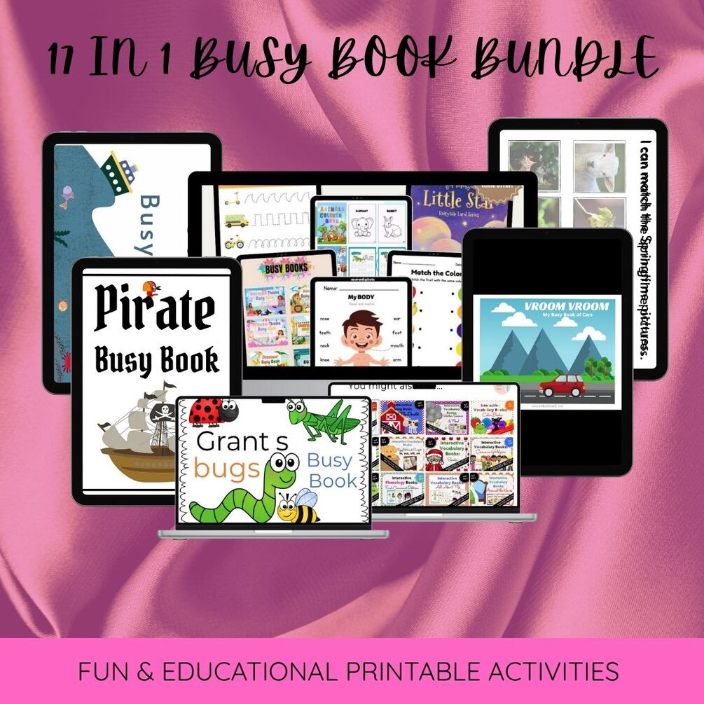 17-in-1 Busy Book Bundle for Toddlers | Printable & Educational Activities