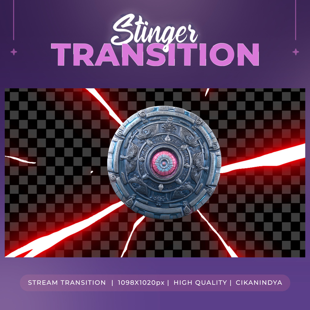 Stinger Transition | Futuristic Arcane Shield Animation with Red Energy ...